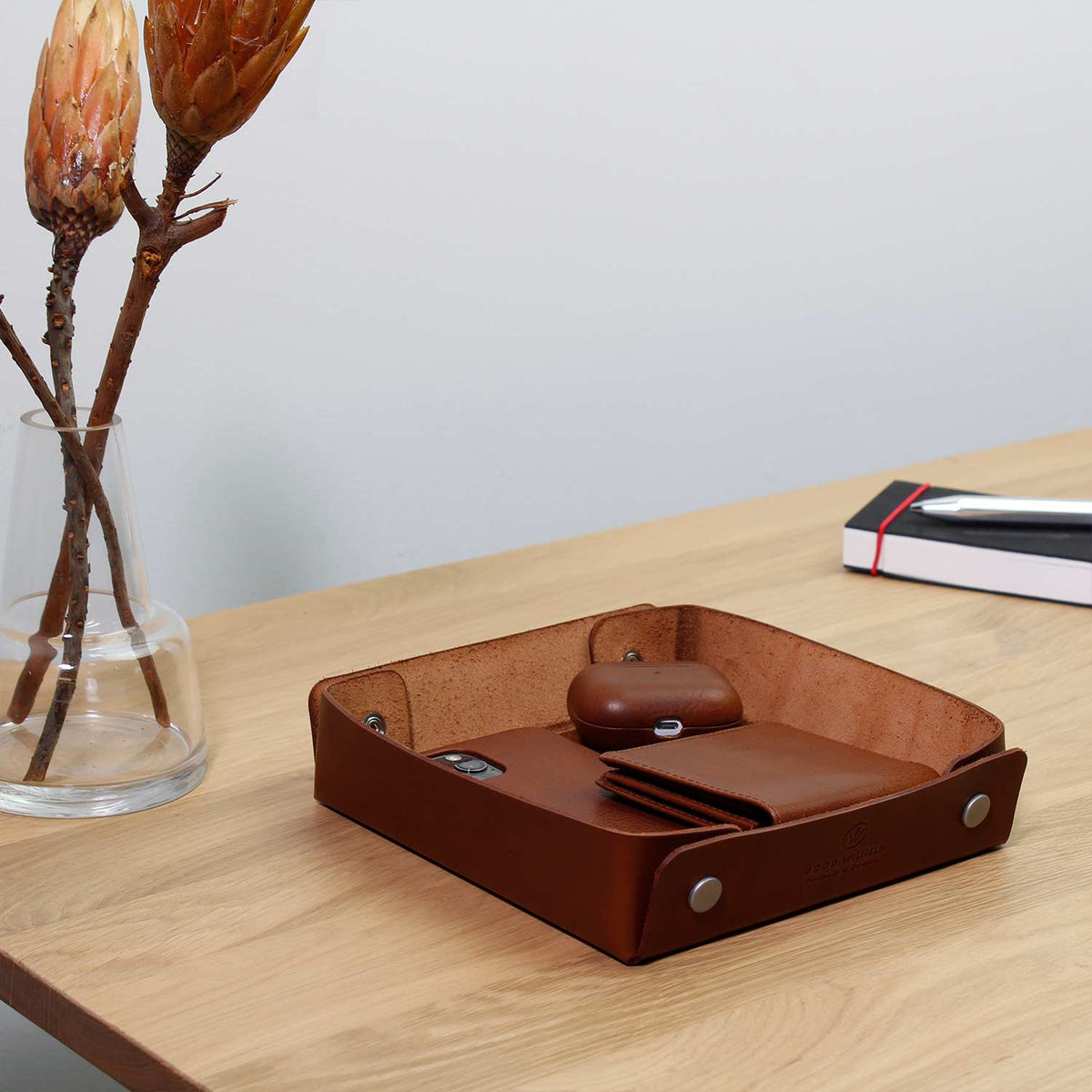 Luxus Leder Taschenleerer FELIX aus edlem Vachetta Leder